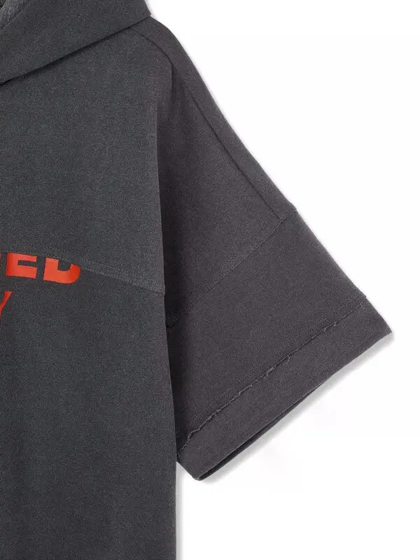 STUDIO TOMBOY Short Sleeved Logo Print Hoodie