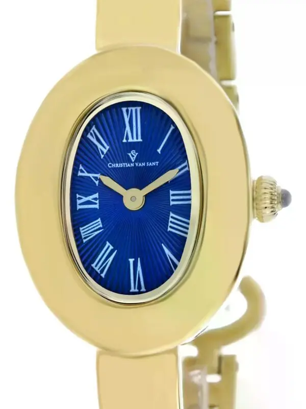 CHRISTIAN VAN SANT Anora Oval Bangle Watch - Blue