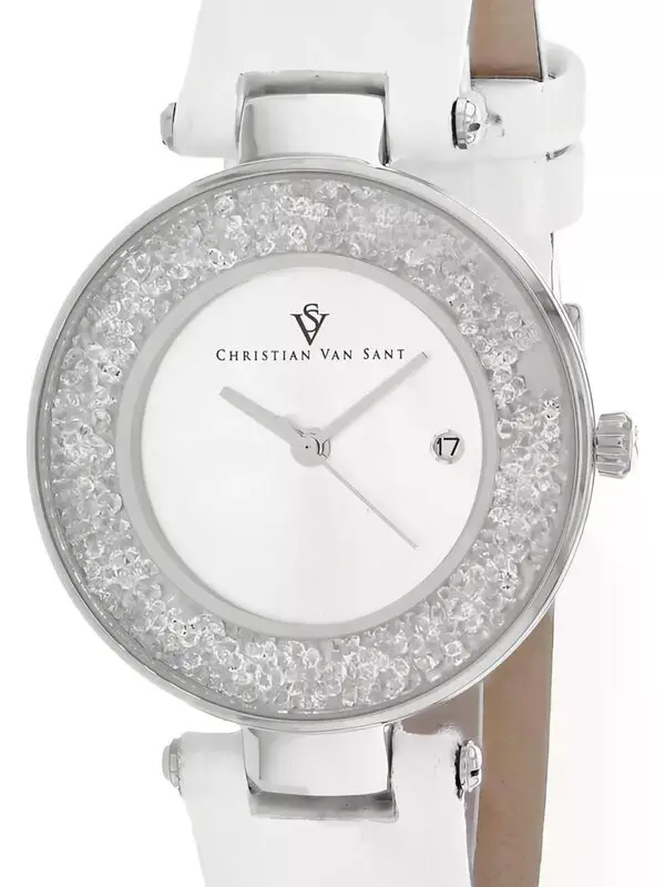 CHRISTIAN VAN SANT Dazzle 34mm Watch With Crystal-embellished Bezel - Silver