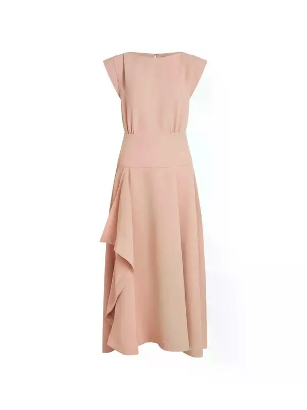 Karl Lagerfeld Draped Cap-sleeve Midi Dress - Pink