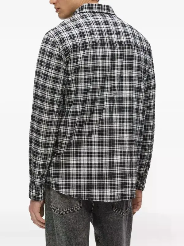 Karl Lagerfeld Check-pattern Logo-patch Shirt