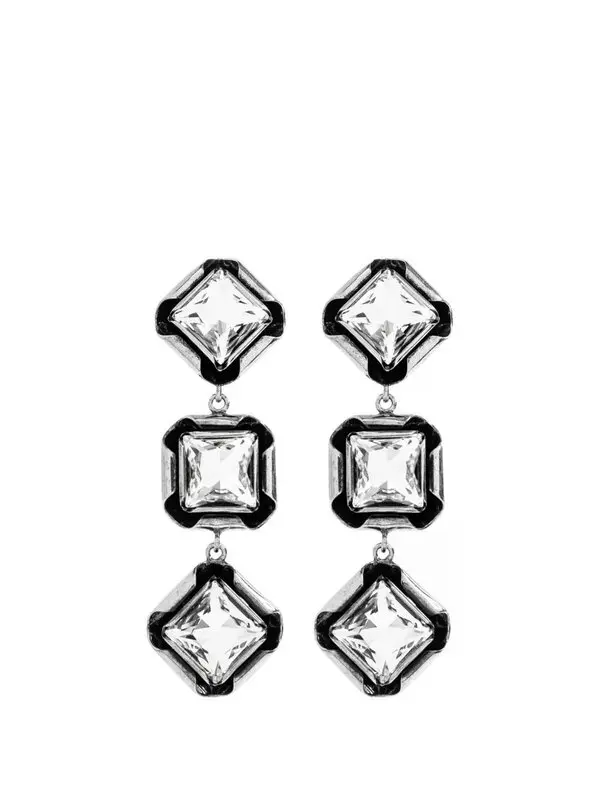 Givenchy Crystal-embellished Drop Earrings - Silver