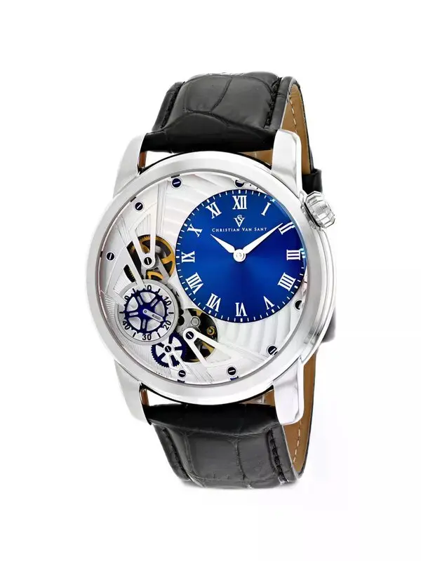 CHRISTIAN VAN SANT 46mm Watch With Skeleton Dial - Blue
