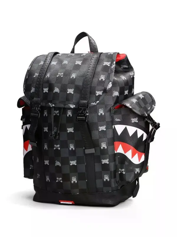 SPRAYGROUND Check Pattern Shark Mouth Backpack