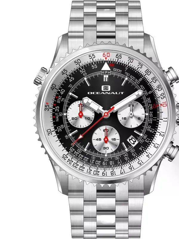 OCEANAUT Flight 46mm Chronograph Watch - Black