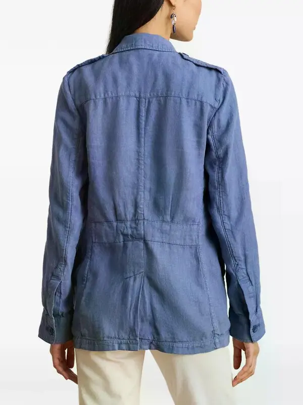 Ralph Lauren Linen Notch Lapel Flap Pocket Jacket