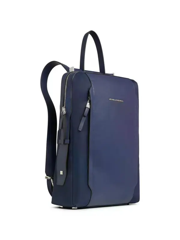 PIQUADRO Leather-panelled Laptop Backpack