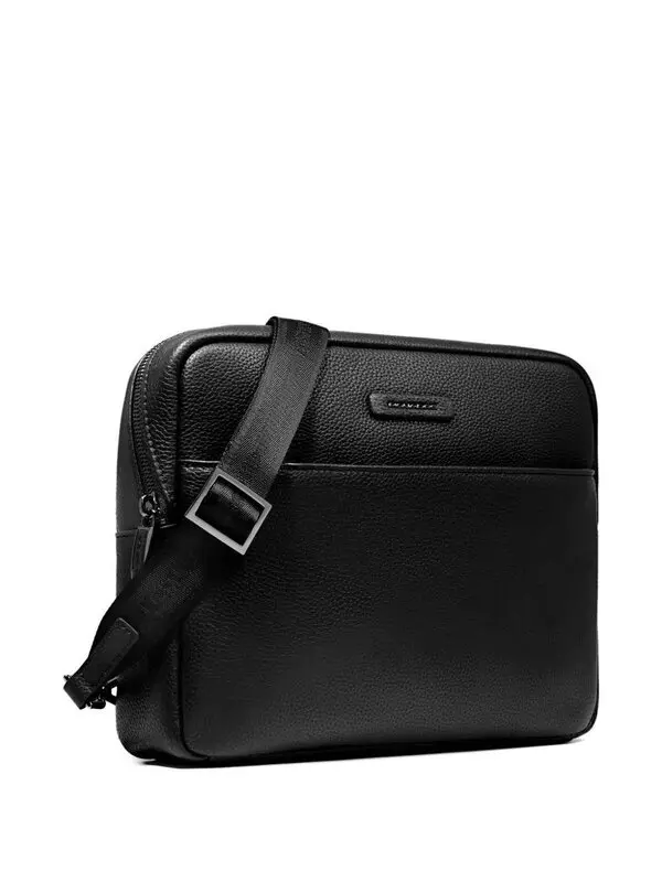 PIQUADRO Pebbled Leather Crossbody Bag
