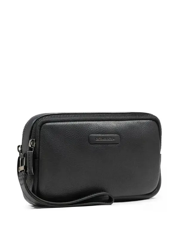 PIQUADRO Grained Leather Clutch Bag