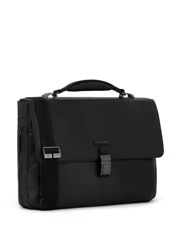 PIQUADRO Expandable Leather Briefcase