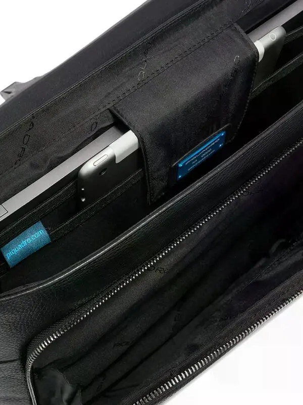 PIQUADRO Expandable Leather Briefcase