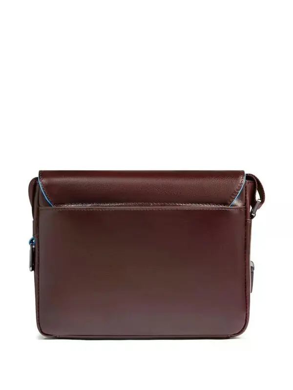 PIQUADRO Logo-plaque Leather Crossbody Bag - Brown