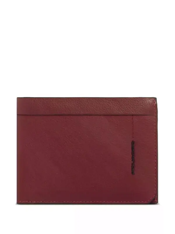 PIQUADRO Flip-up Leather Wallet - Red