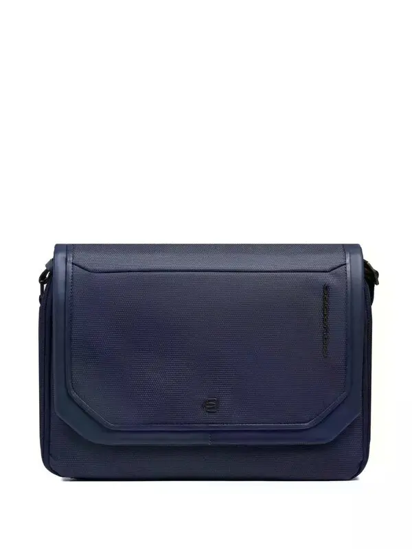 PIQUADRO Leather Trim Messenger Bag