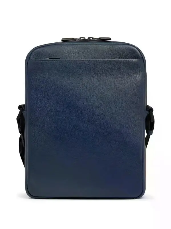 PIQUADRO Leather Cross Body Bag With Adjustable Shoulder Strap