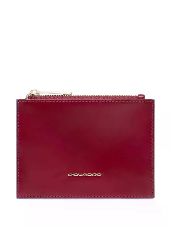 PIQUADRO Leather Coin Wallet - Red