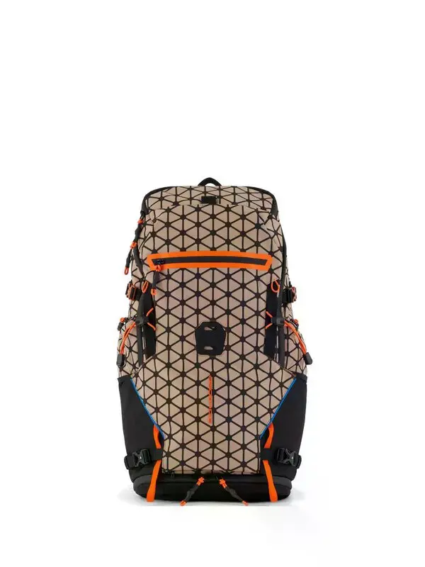 PIQUADRO Hexagon Print Backpack - Neutrals