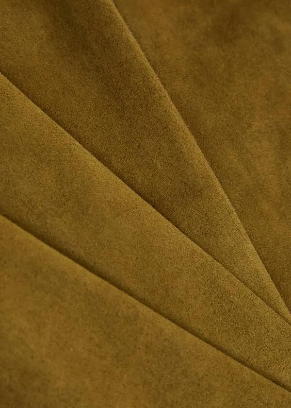 Stouls Halterneck Stretch-suede Top - Bronze