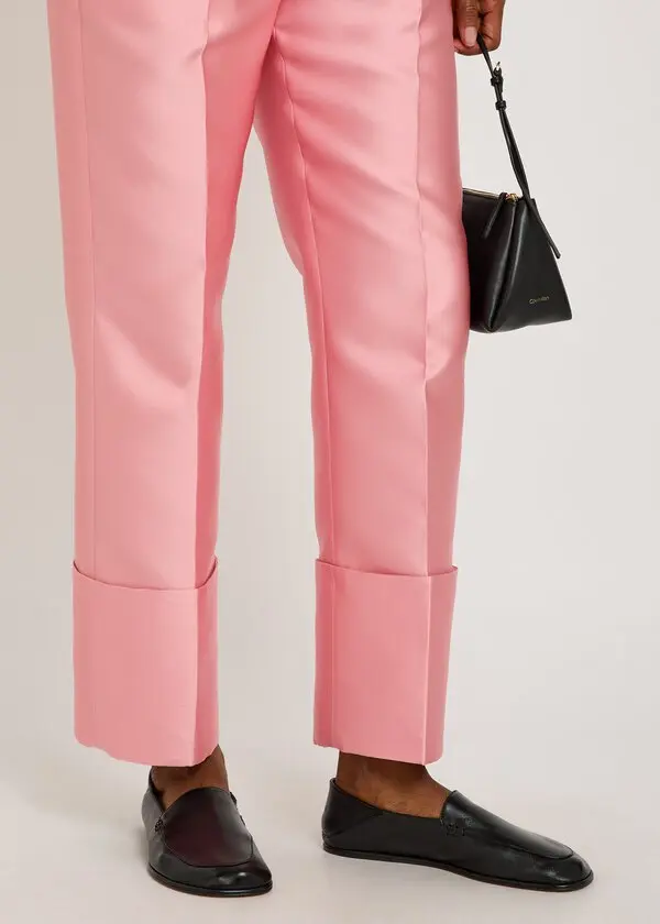 Calvin Klein Eva Turn-up Duchess Satin Trousers