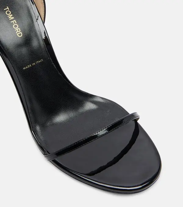TOM FORD Vertigo Patent Leather Sandals - Black