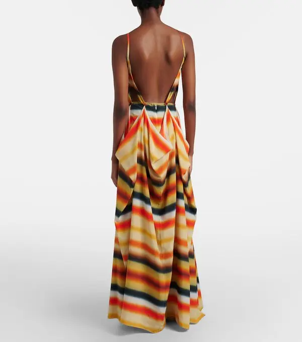 Loewe Striped Silk Maxi Dress