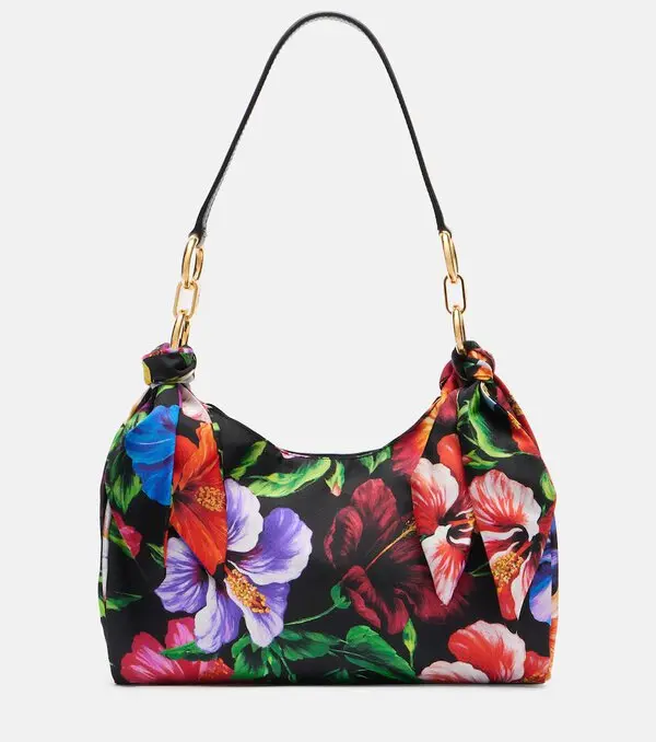 Dolce & Gabbana Small Floral Satin Shoulder Bag - Multicoloured