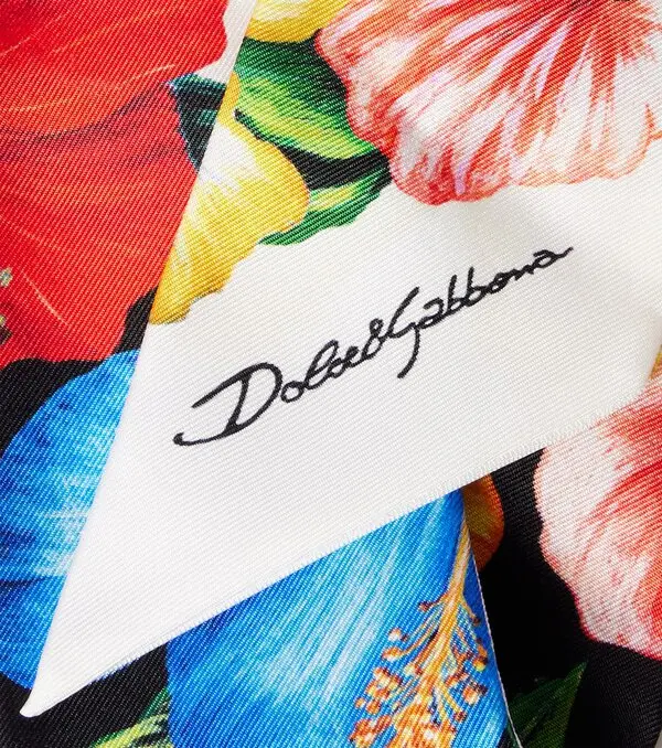 Dolce & Gabbana Floral Silk Twill Scarf - Multicoloured