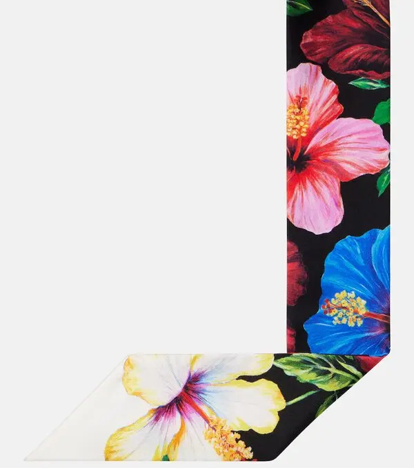 Dolce & Gabbana Floral Silk Twill Scarf - Multicoloured