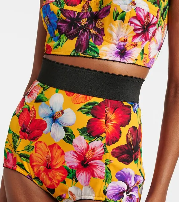 Dolce & Gabbana Floral Silk-blend Shorts