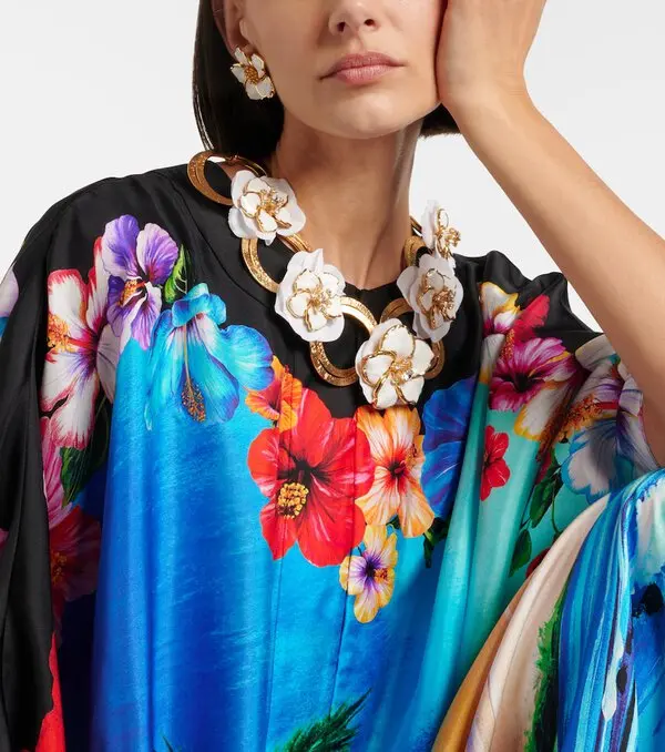Dolce & Gabbana Embellished Floral Chain Necklace