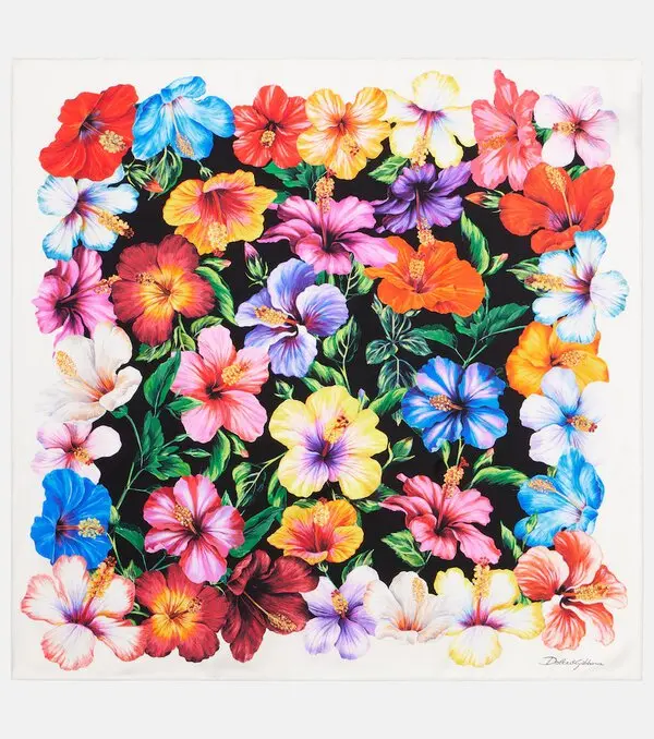 Dolce & Gabbana Floral Silk Twill Scarf - Multicoloured