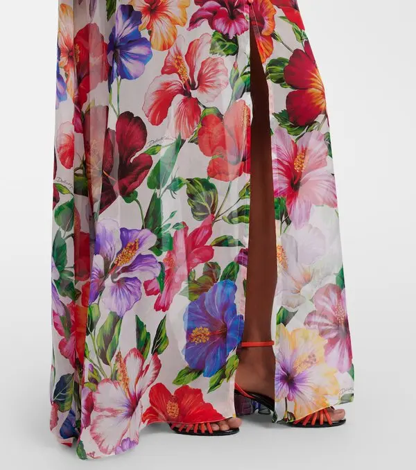 Dolce & Gabbana Floral Silk Chiffon Top