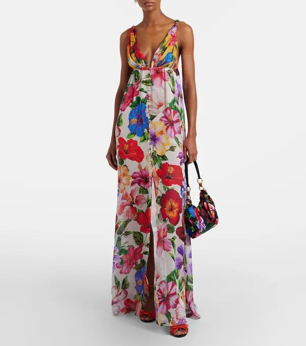 Dolce & Gabbana Floral Silk Chiffon Top