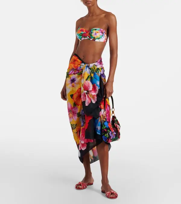 Dolce & Gabbana Floral Cotton Beach Cover-up - Multicoloured