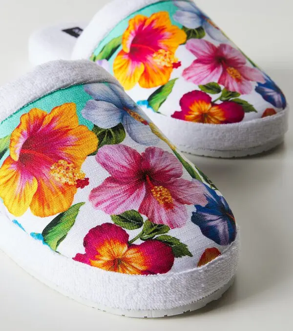 Dolce & Gabbana Floral Terry Slip-on Slippers