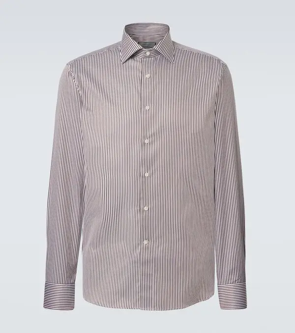 Canali Striped Cotton Shirt