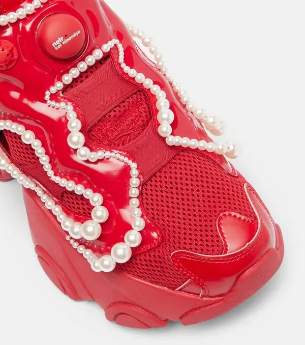 Noir Kei Ninomiya X Reebok Embellished Platform Sneakers - Red