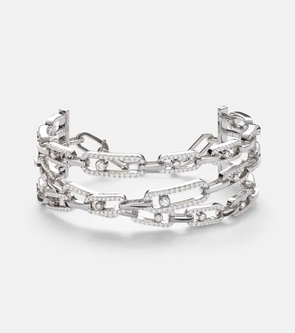 Messika Move Link 18kt White Gold Diamond Bracelet - Silver