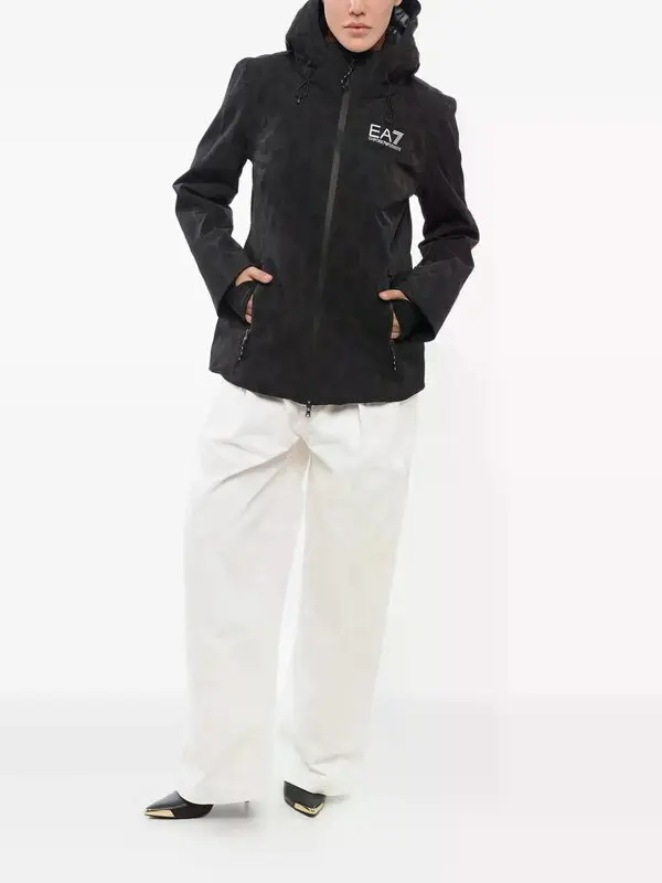 Giorgio Armani Graphgic-print Hooded Jacket