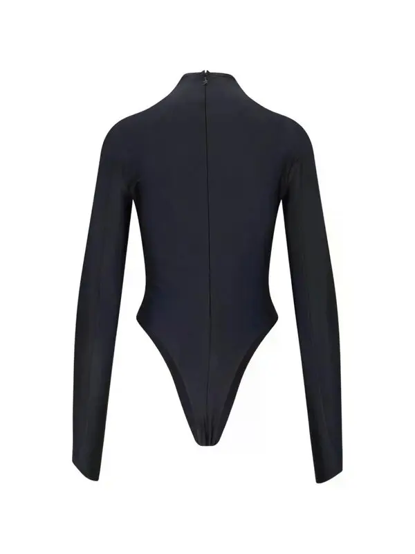 MUGLER High-neck Long-sleeve Bodysuit