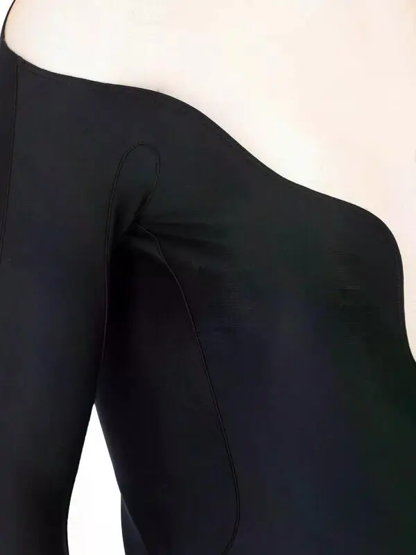 MUGLER High-neck Long-sleeve Bodysuit
