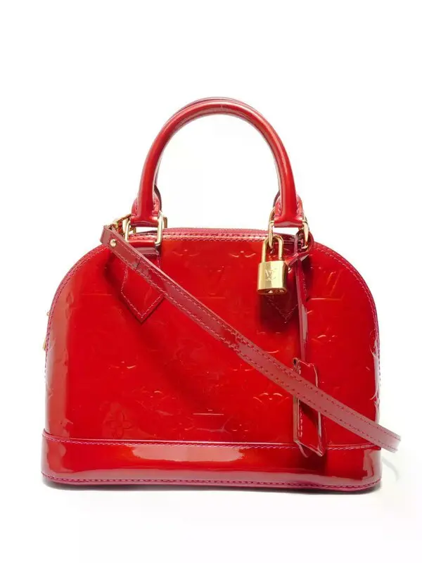 LOUIS VUITTON Monogram Vernis Alma Bb Bag - Red