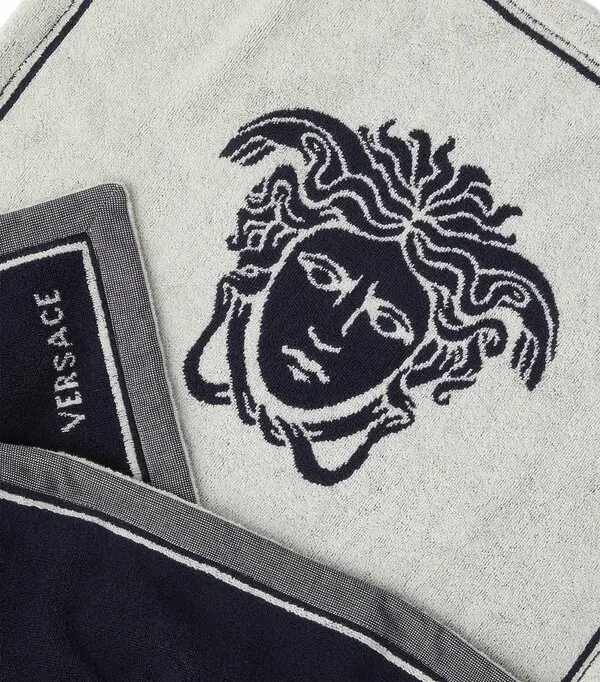 Versace Medusa Towel - Blue