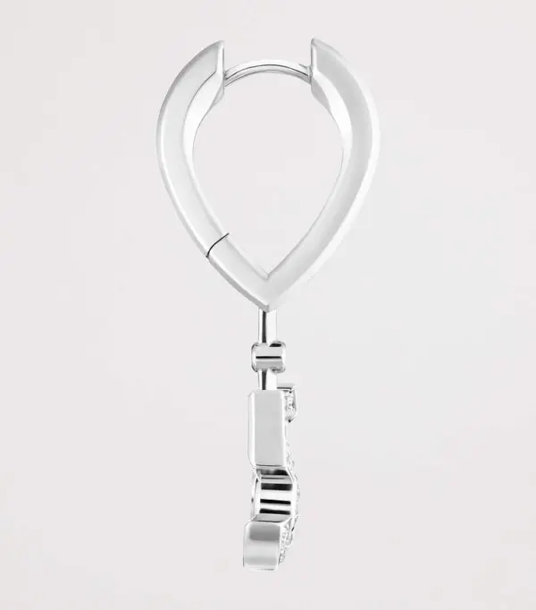 Chanel Eternal N°5 Drop Earrings In White Gold And Diamonds