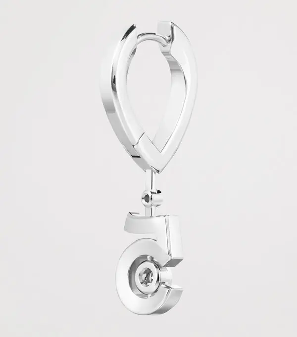 Chanel Eternal N°5 Drop Earrings In White Gold And Diamonds