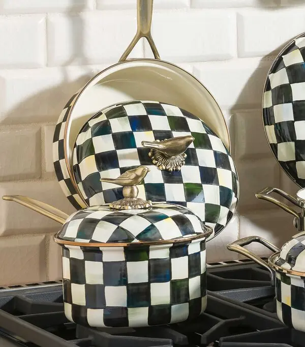 MACKENZIE-CHILDS Courtly Check Saucepan