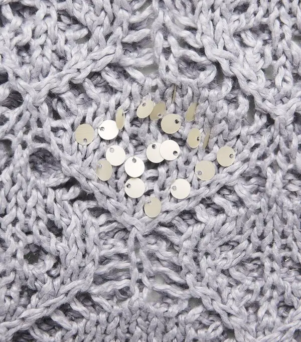 Eleventy Linen Sequin-embellished Sweater
