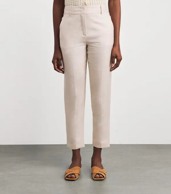 Eleventy Wool-silk-linen Tailored Trousers