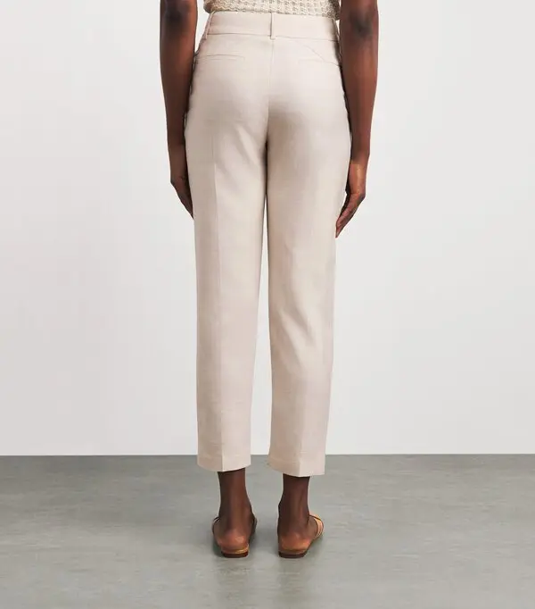 Eleventy Wool-silk-linen Tailored Trousers
