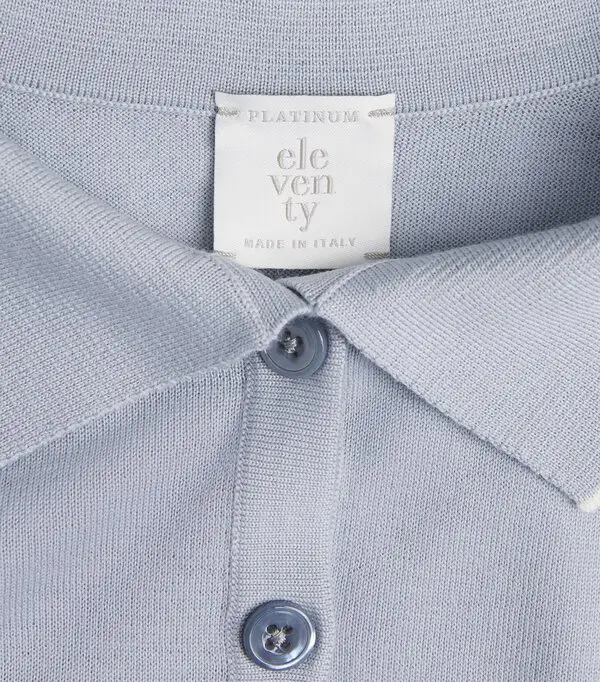 Eleventy Fine Wool Polo Sweater